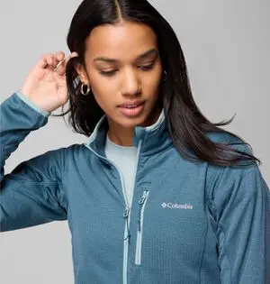 Columbia Essential Hike™ Grid Fleece Full Zip Jacket - Everblue, Crushed Blue