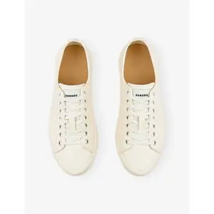 Sandro Brand-patch Leather Low-top Trainers
