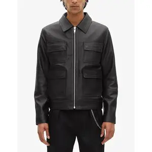 The Kooples Four-pocket Zip-up Leather Jacket