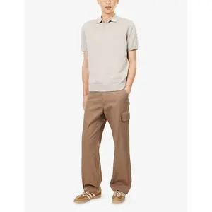 ARNE Buttoned Short-sleeve Knitted Polo Shirt