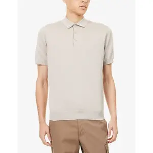 ARNE Buttoned Short-sleeve Knitted Polo Shirt