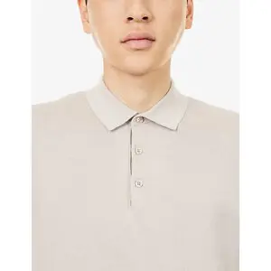 ARNE Buttoned Short-sleeve Knitted Polo Shirt