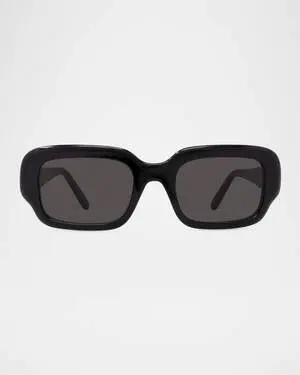 Loewe Acetate Rectangle Sunglasses - Shiny Black