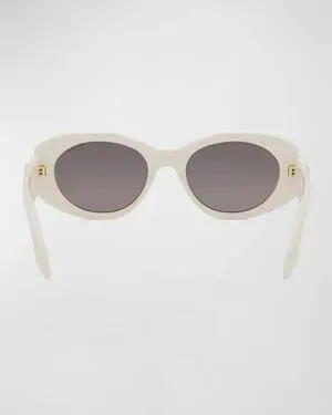 BVLGARI Serpenti Oval Sunglasses Ivory