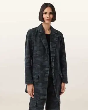 ALLSAINTS Aleida Denim Blazer Blue