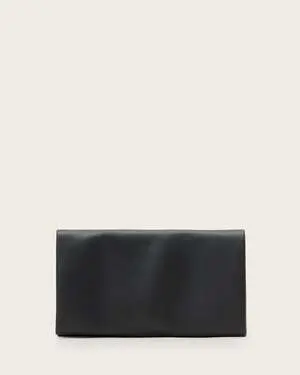 ALLSAINTS Harluna Leather Clutch Bag - Black