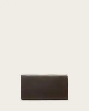 ALLSAINTS Harluna Leather Clutch Bag - Brown