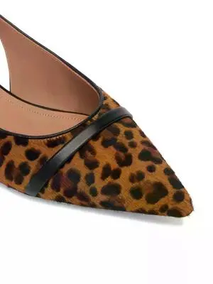 MALONE SOULIERS Jama Leopard-print Slingback Flats