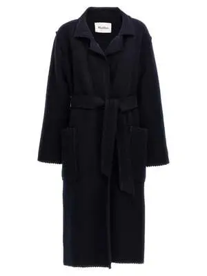 Max Mara Jene' Wool And Cashmere Coat - Blue