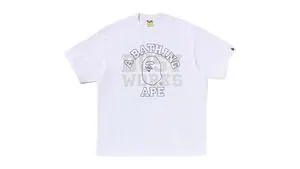 A BATHING APE College Relaxed Fit I Tee Shirt - White