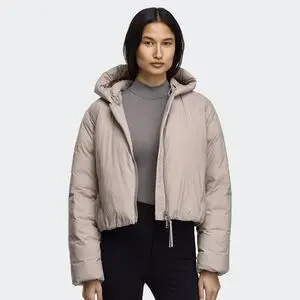 women's velour puffer jackets