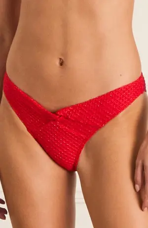 AQUA BLU AUSTRALIA Dipped Front Presley Cheeky Pant Bikini Bottom