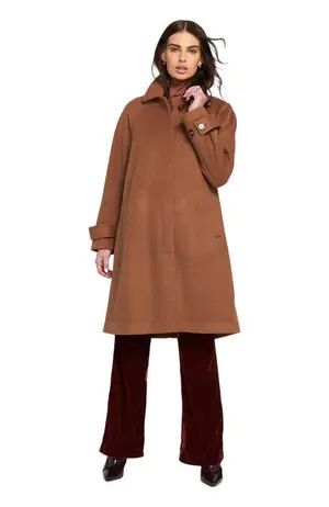 ELLE COLLECTION A-line Melton Coat