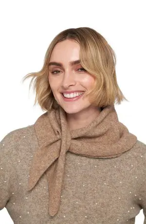 ELLE COLLECTION Sweater Knit Scarf Latte