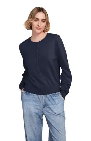 ELLE COLLECTION Fine Gauge Knit Cardigan Sweater