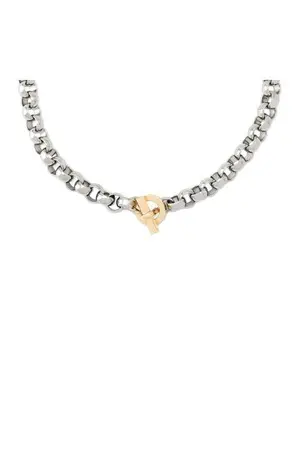 ALLSAINTS Rolo Toggle Link Necklace - Gold/rhodium