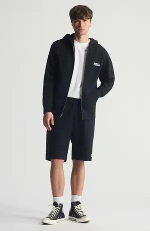 Brooklyn Industries Logo Cotton Zip Hoodie
