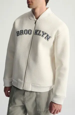 Brooklyn Industries Logo Graphic Zip Sweatshirt