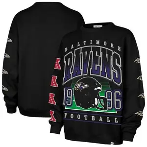 '47 Baltimore Ravens Oversized Pullover Sweatshirt - Black