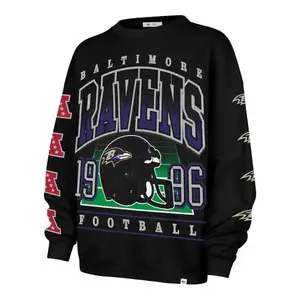 '47 Baltimore Ravens Oversized Pullover Sweatshirt - Black