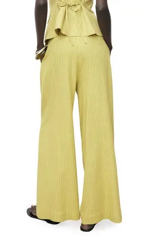 Mango Luce Stripe Wide Leg Pants