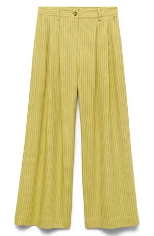 Mango Luce Stripe Wide Leg Pants