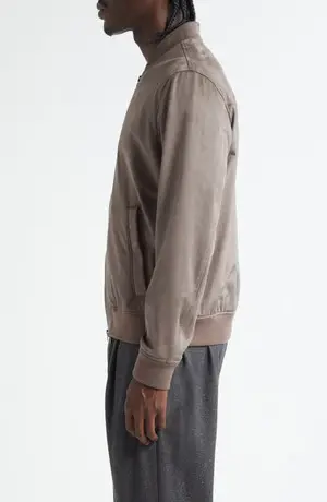 Herno Faux Suede Bomber Jacket