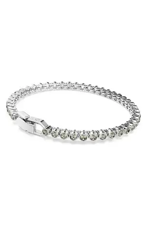 SWAROVSKI Imber Bezel Set Crystal Tennis Bracelet - Rhodium/green