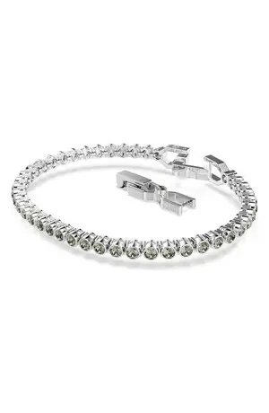 SWAROVSKI Imber Bezel Set Crystal Tennis Bracelet - Rhodium/green
