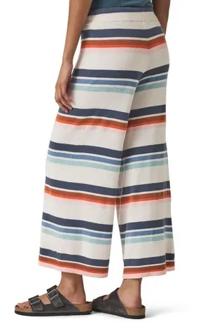 Splendid Striped Knit Wide Leg Pants - Moonstone Multi Stripe