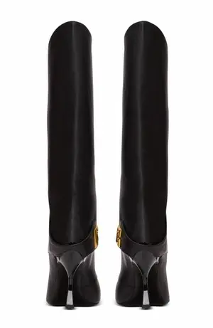Balmain Twist Heeled Leather Boots