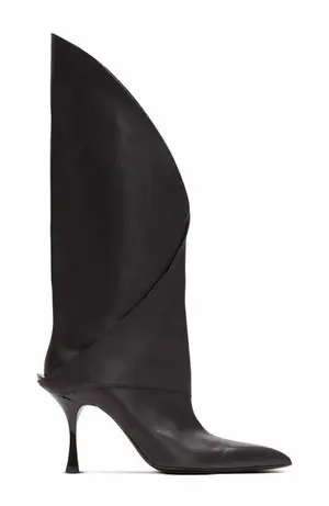 Balmain Twist Heeled Leather Boots