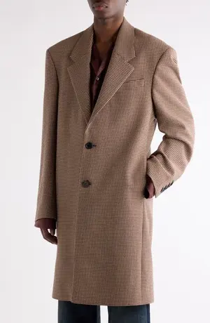 Acne Studios Otam Houndstooth Wool Coat