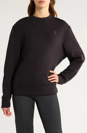 On Focus Tech Crewneck Sweatshirt - Black