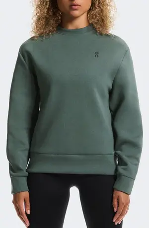 On Focus Tech Crewneck Sweatshirt - Olive