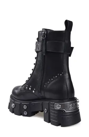 ZIGI Monik Studded Lug Sole Combat Boots
