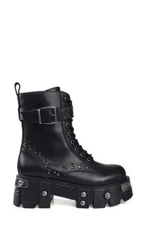 ZIGI Monik Studded Lug Sole Combat Boots
