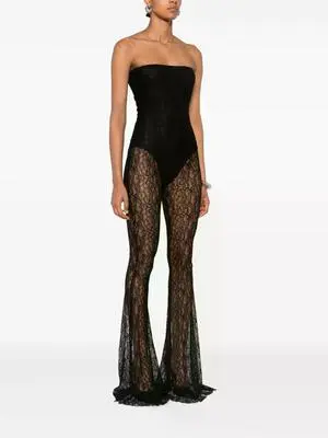 VESTIAIRE D'UN OISEAU LIBRE Lace Flared Jumpsuit