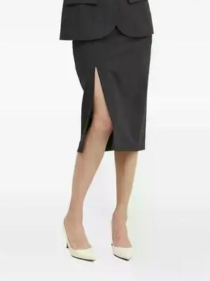 HERSKIND Pinstripe Split Midi Skirt