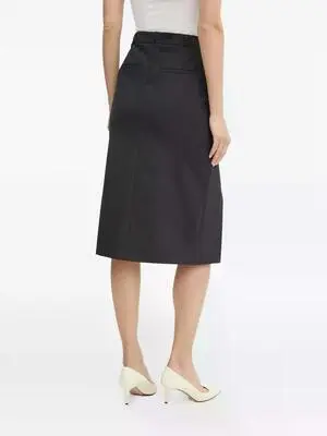 HERSKIND Pinstripe Split Midi Skirt