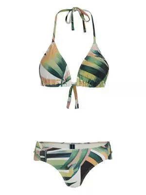 LYGIA & NANNY Geometric-pattern Bikini - Green