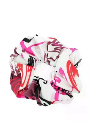 LYGIA & NANNY Lola Abstract-print Scrunchie - White