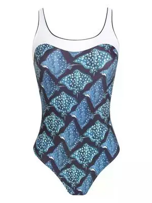 LYGIA & NANNY Oceanic Printed Swimsuit - Blue