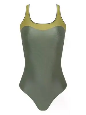 LYGIA & NANNY Seam-details One Piece Swimsuit - Green