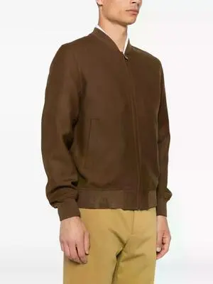 Sandro Zip-up Bomber Jacket - Brown