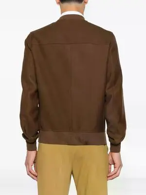 Sandro Zip-up Bomber Jacket - Brown