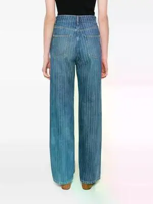 Sandro Striped High-rise Jeans