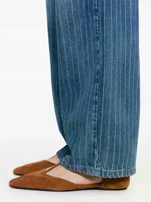 Sandro Striped High-rise Jeans