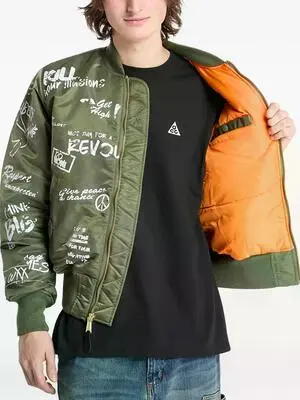 Alpha Industries Graphic-print Bomber Jacket - Green
