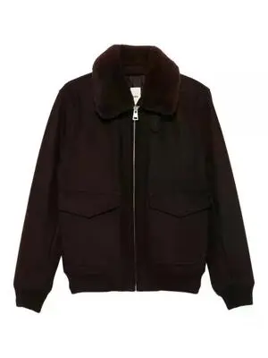 Sandro Zip-up Bomber Jacket - Brown